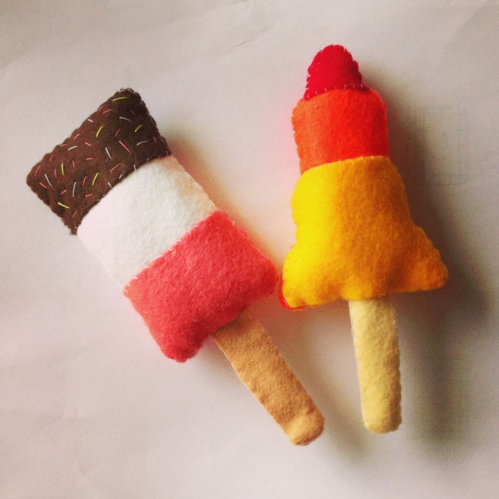 Felt ice lollies