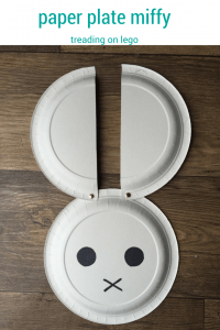 Paper plate Miffy craft for kids - Treading on Lego
