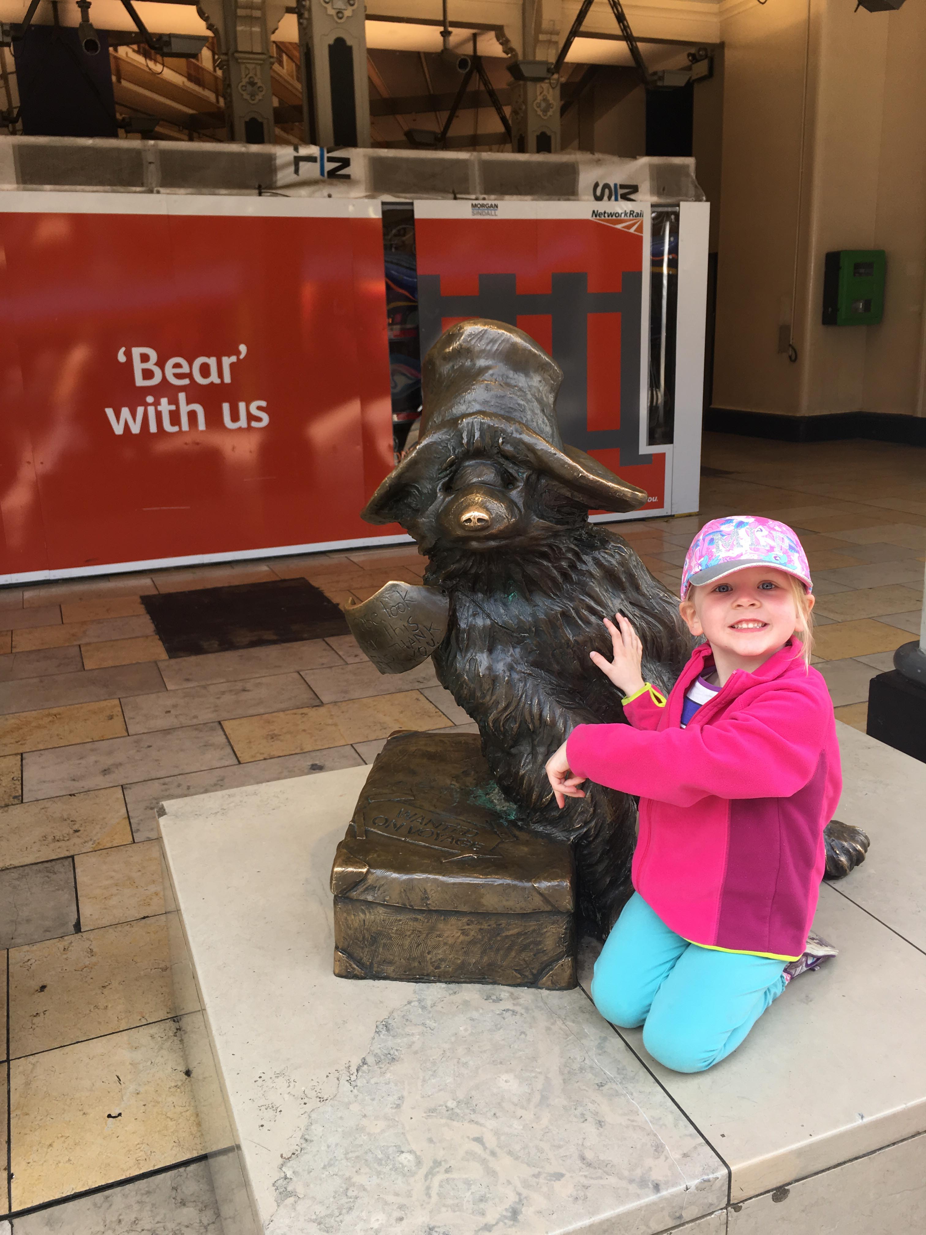 Paddington Bear statue - Treading on Lego